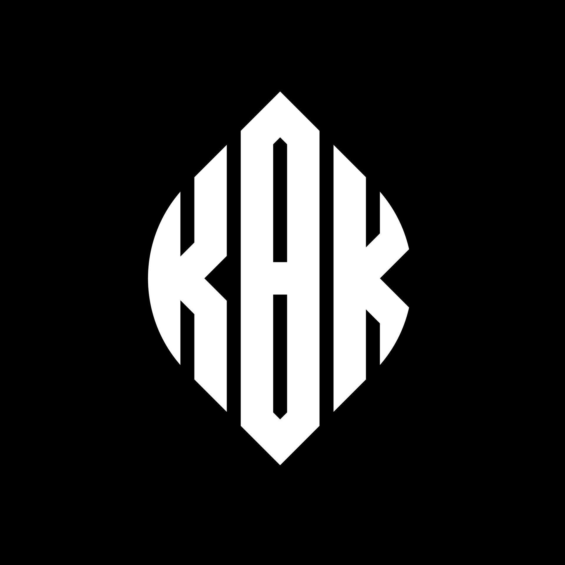 KBK circle letter logo design with circle and ellipse shape. KBK ellipse letters with ...