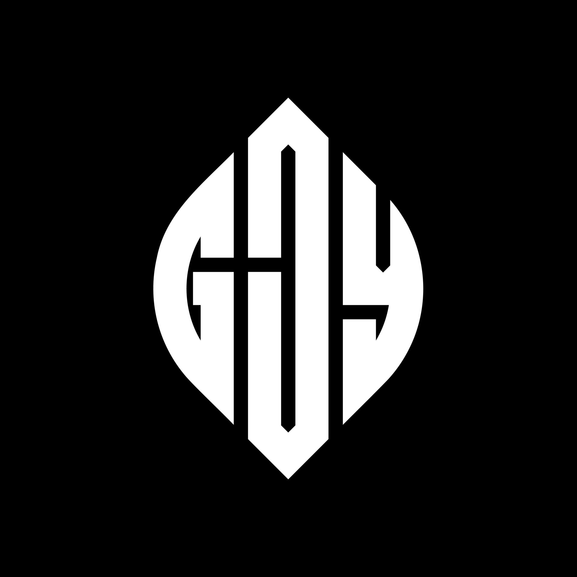 diseño de logotipo de letra de círculo gjy con forma de círculo y elipse. gjy letras elipses con ...