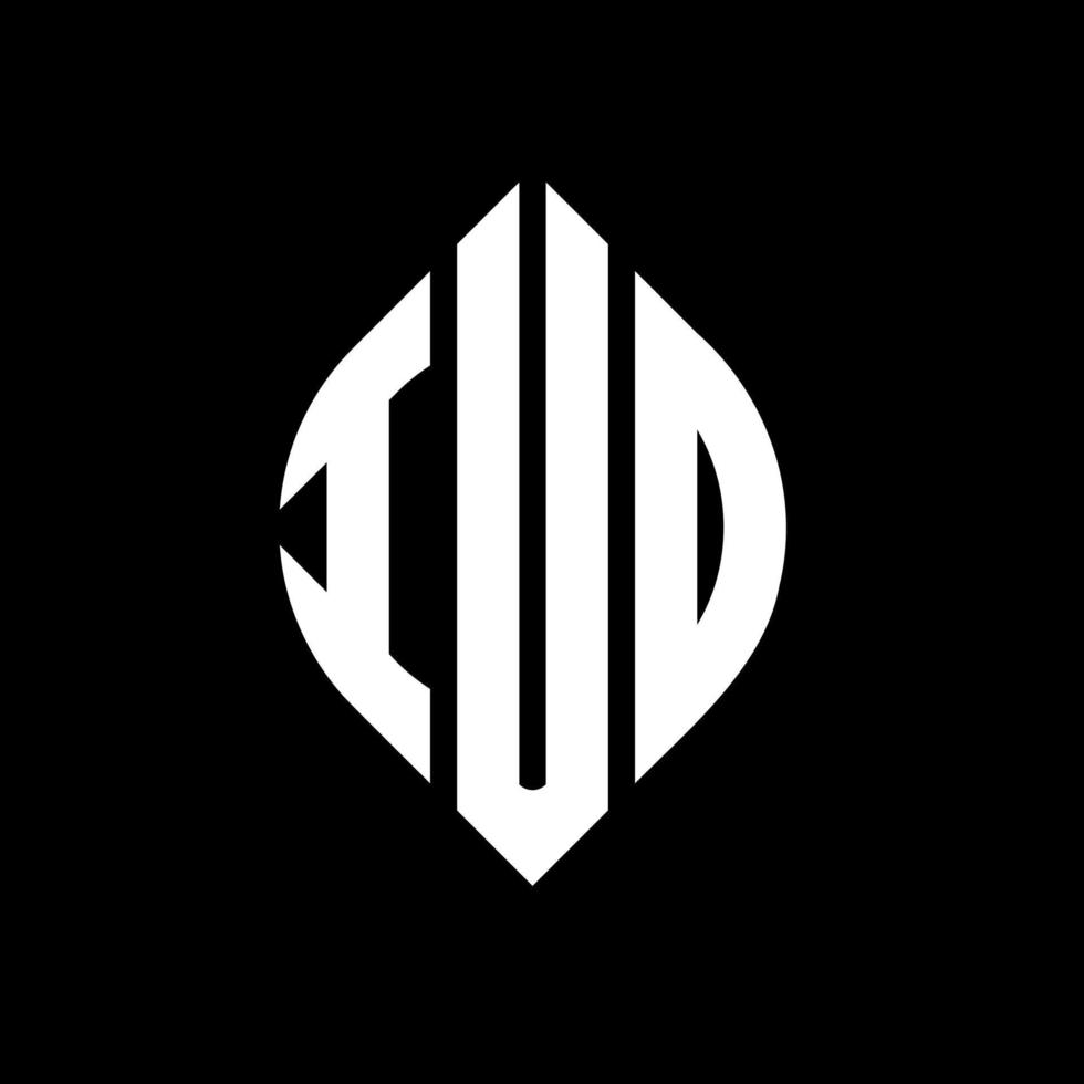 Diseño De Logotipo De Letra De Círculo Iud Con Forma De Círculo Y