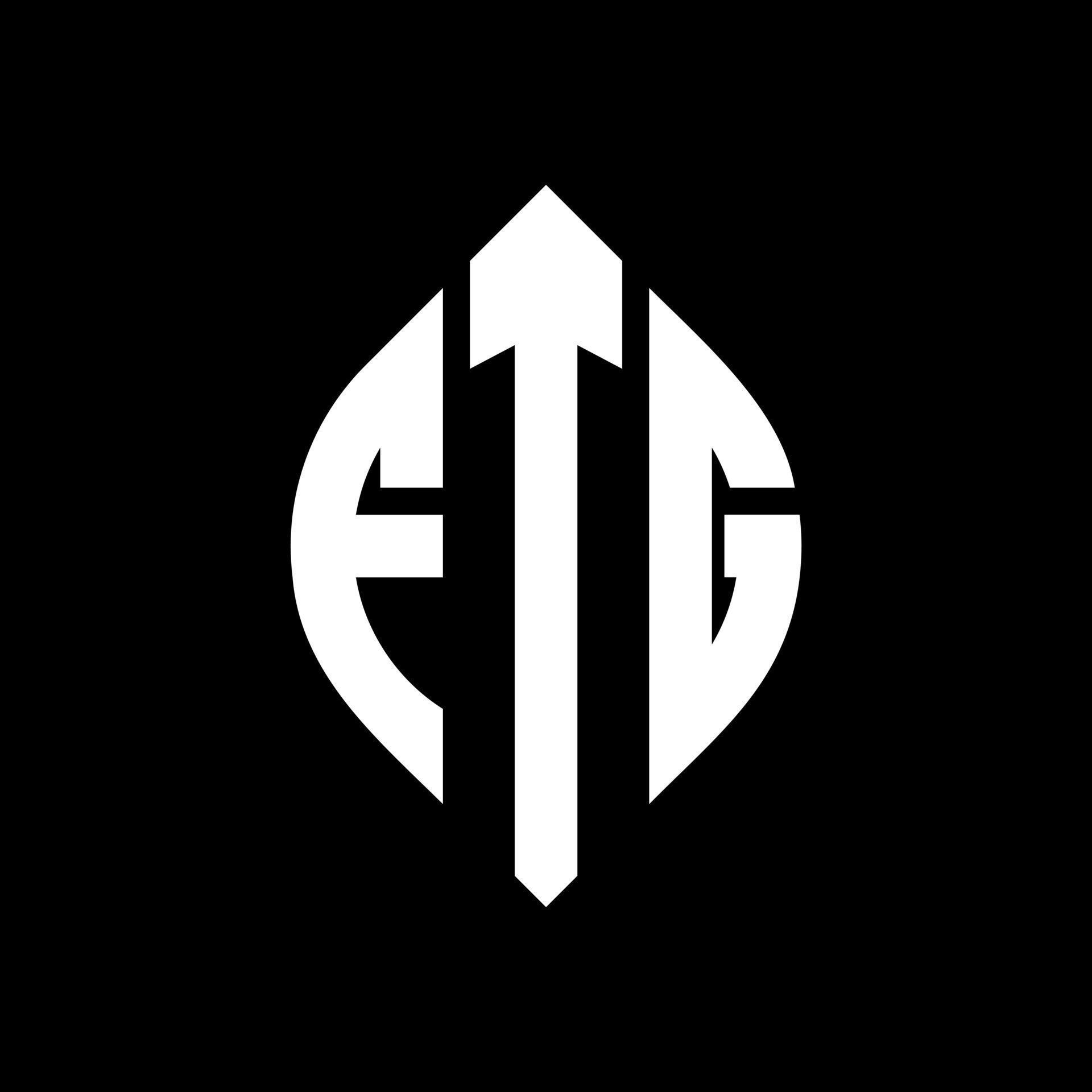 FTG circle letter logo design with circle and ellipse shape. FTG ...