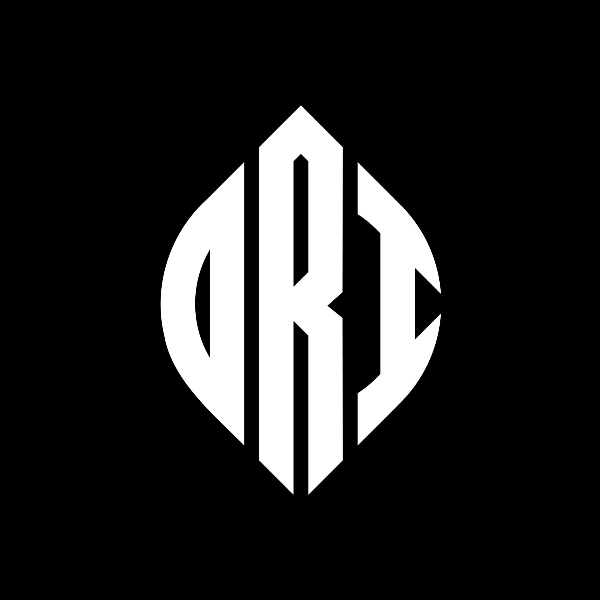 DRI circle letter logo design with circle and ellipse shape. DRI ...