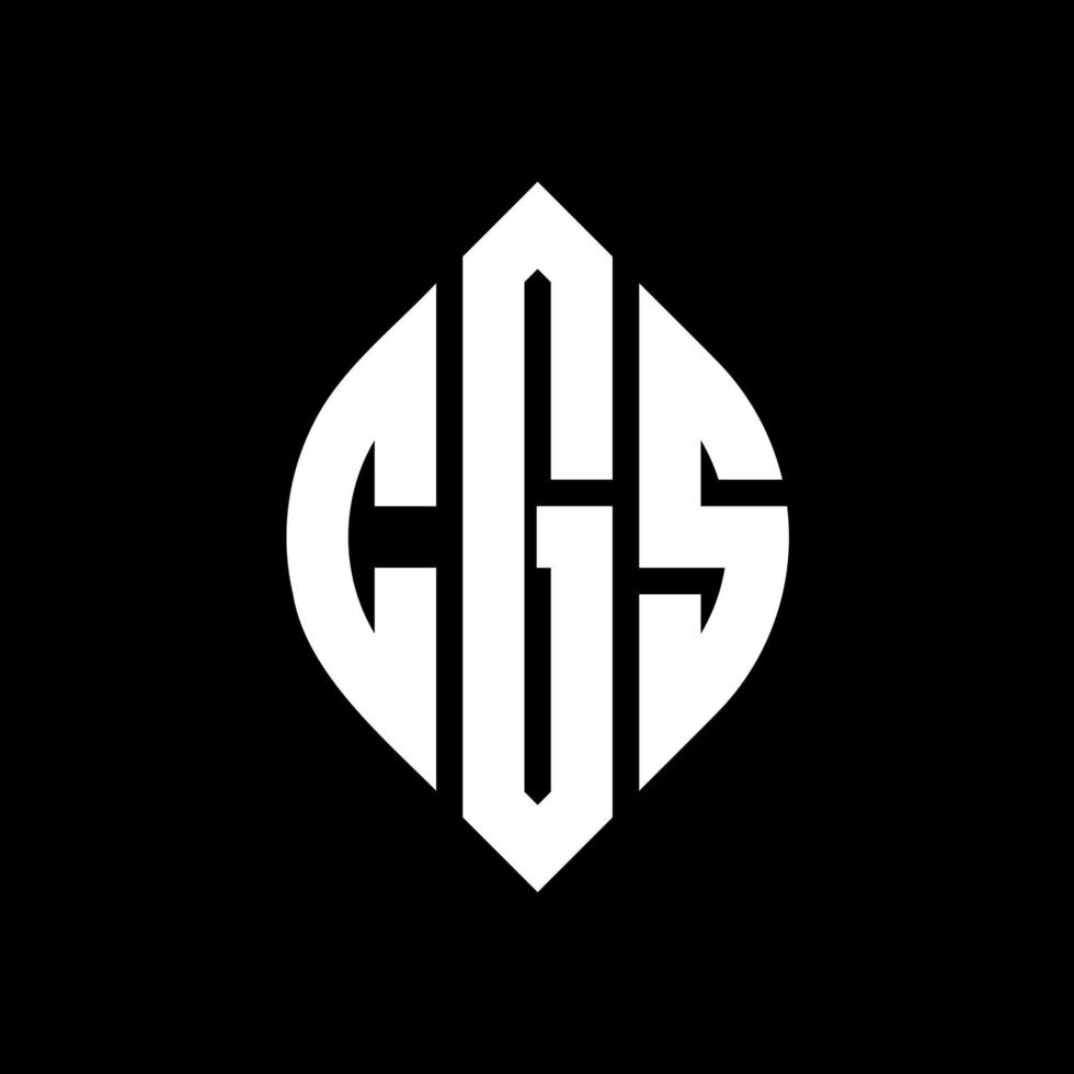 diseño de logotipo de letra circular cgs con forma de círculo y elipse. cgs letras elipses con ...