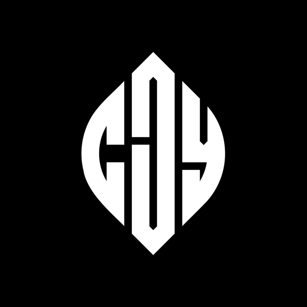 cjy diseño de logotipo de letra circular con forma de círculo y elipse. letras de elipse cjy con ...