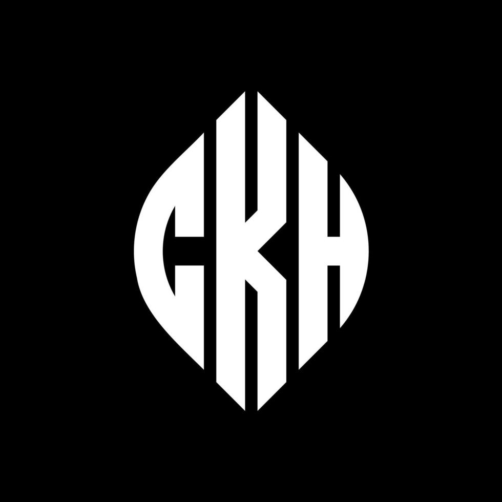 CKH circle letter logo design with circle and ellipse shape. CKH ...