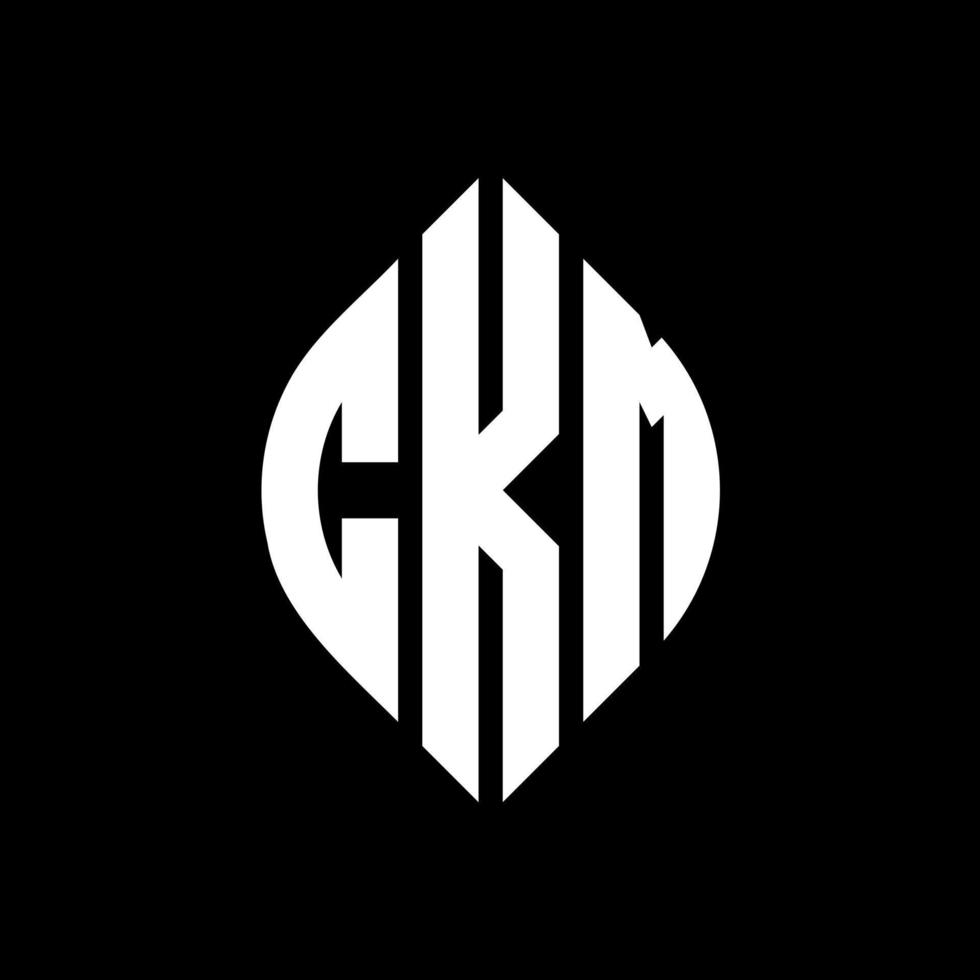 Ckm Circle Letter Logo Design With Circle And Ellipse Shape Ckm Ellipse Letters With