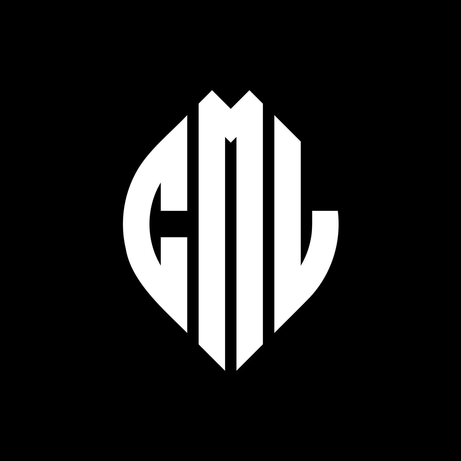 Cml Circle Letter Logo Design With Circle And Ellipse Shape Cml Ellipse Letters With