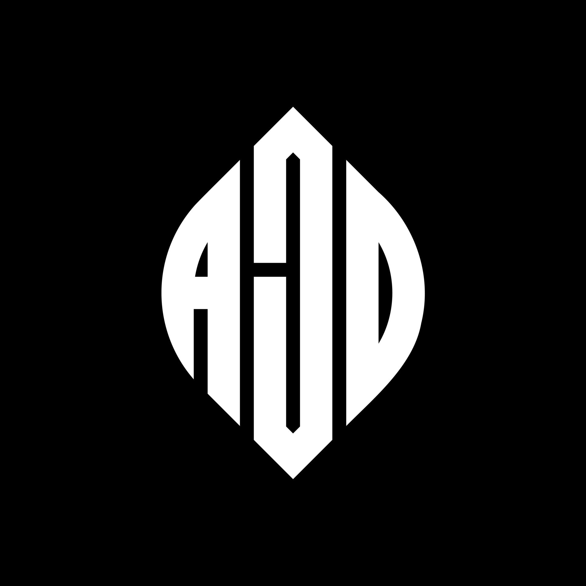 Ajd Circle Letter Logo Design With Circle And Ellipse Shape Ajd Ellipse Letters With