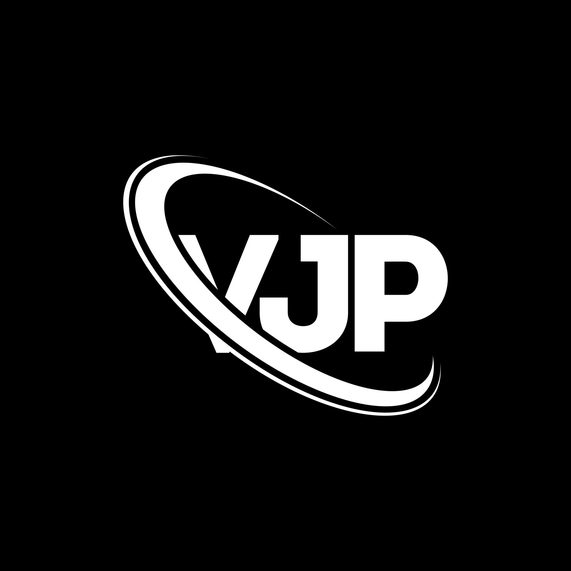 logotipo de vjp. carta vjp. diseño del logotipo de la letra vjp. logotipo de iniciales vjp ...