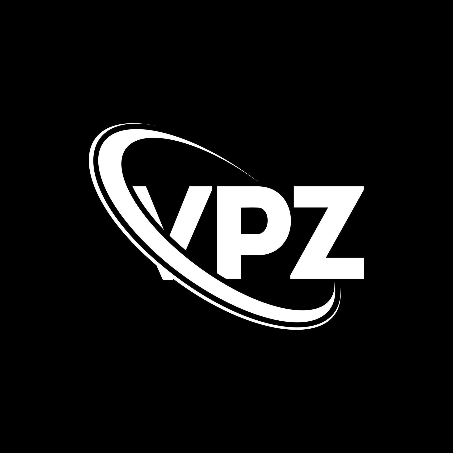 logotipo vpz. carta vpz. diseño del logotipo de la letra vpz. logotipo de iniciales vpz ...