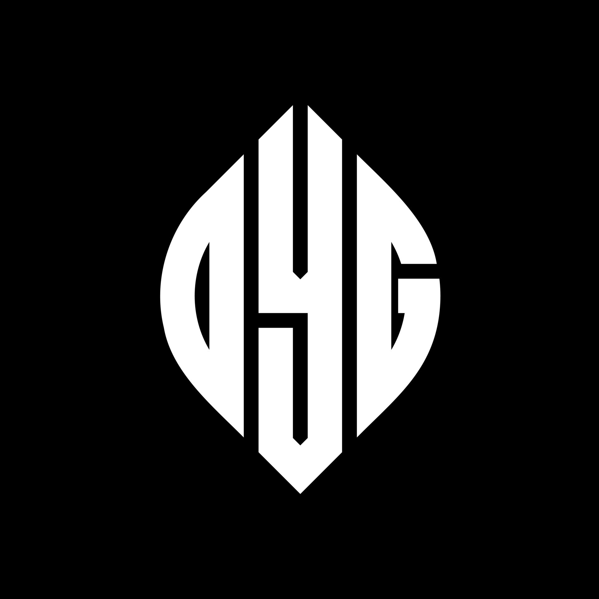 Diseño De Logotipo De Letra De Círculo Dyg Con Forma De Círculo Y Elipse Dyg Letras Elipses Con