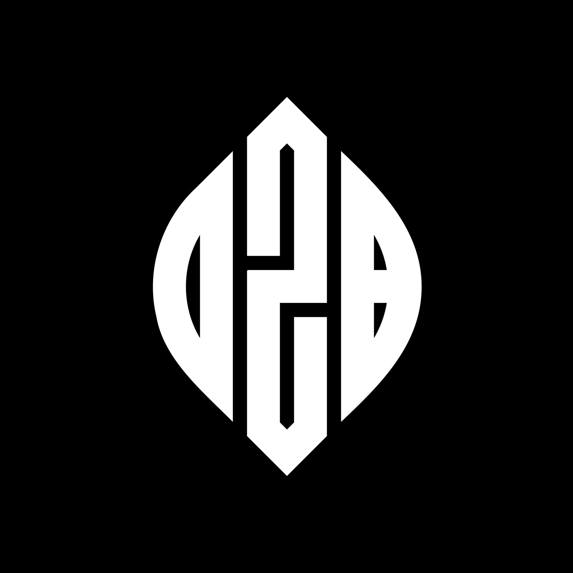 diseño de logotipo de letra de círculo dzb con forma de círculo y elipse. letras elipses dzb con ...