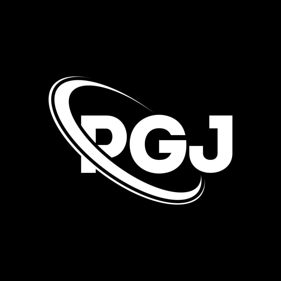 PGJ logo. PGJ letter. PGJ letter logo design. Initials PGJ logo linked with circle and uppercase ...