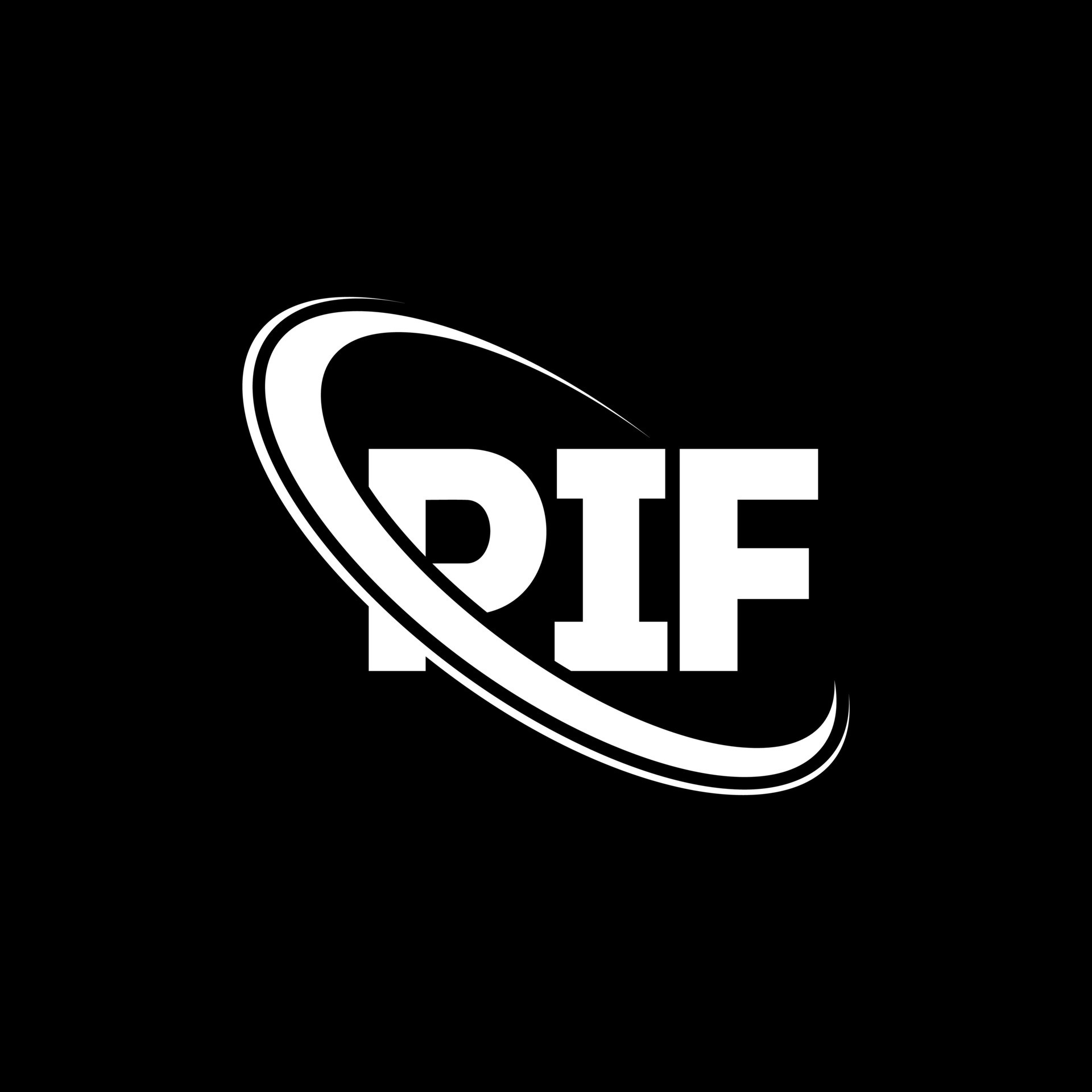 logotipo de pif. letra pif. diseño de logotipo de letra pif. logotipo de iniciales pif vinculado ...