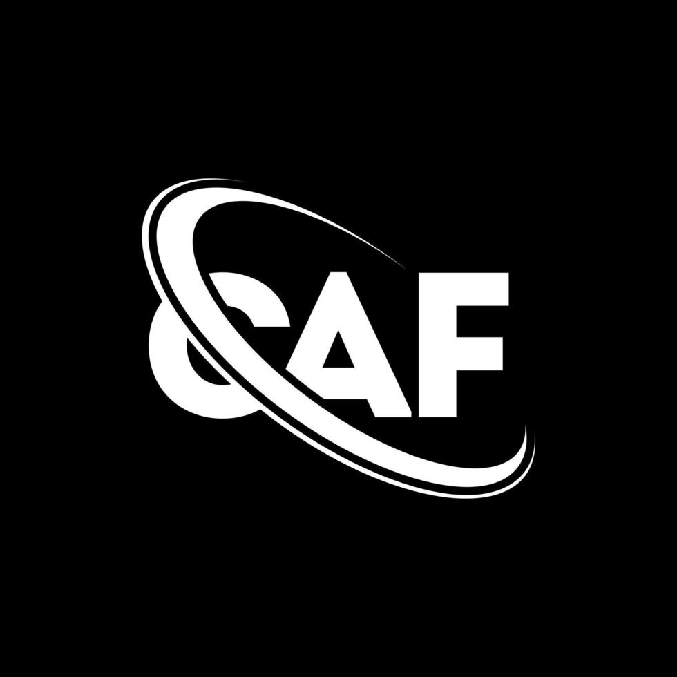 CAF logo. CAF letter. CAF letter logo design. Initials CAF logo linked with circle and uppercase ...