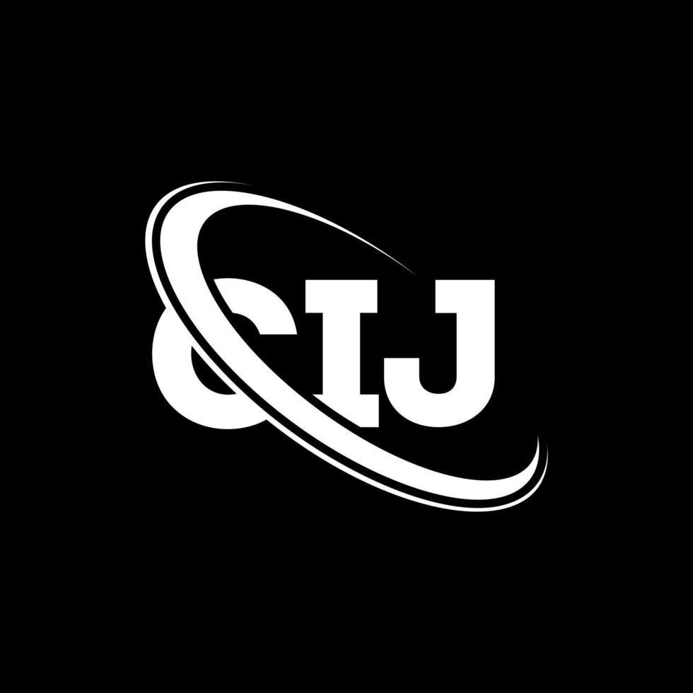 logotipo de cij. carta cij. diseño del logotipo de la letra cij. logotipo de las iniciales cij ...