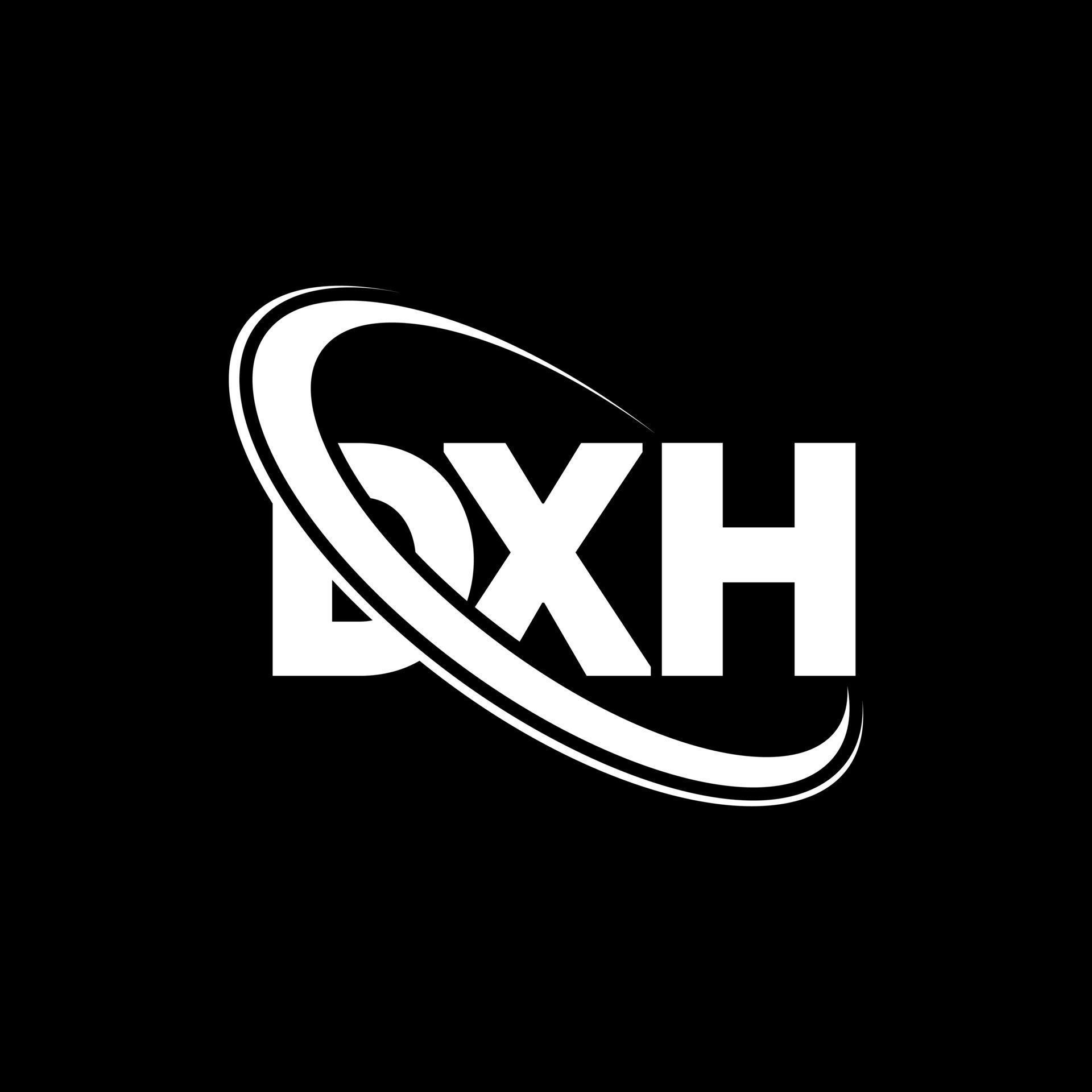 DXH logo. DXH letter. DXH letter logo design. Initials DXH logo linked with circle and uppercase ...