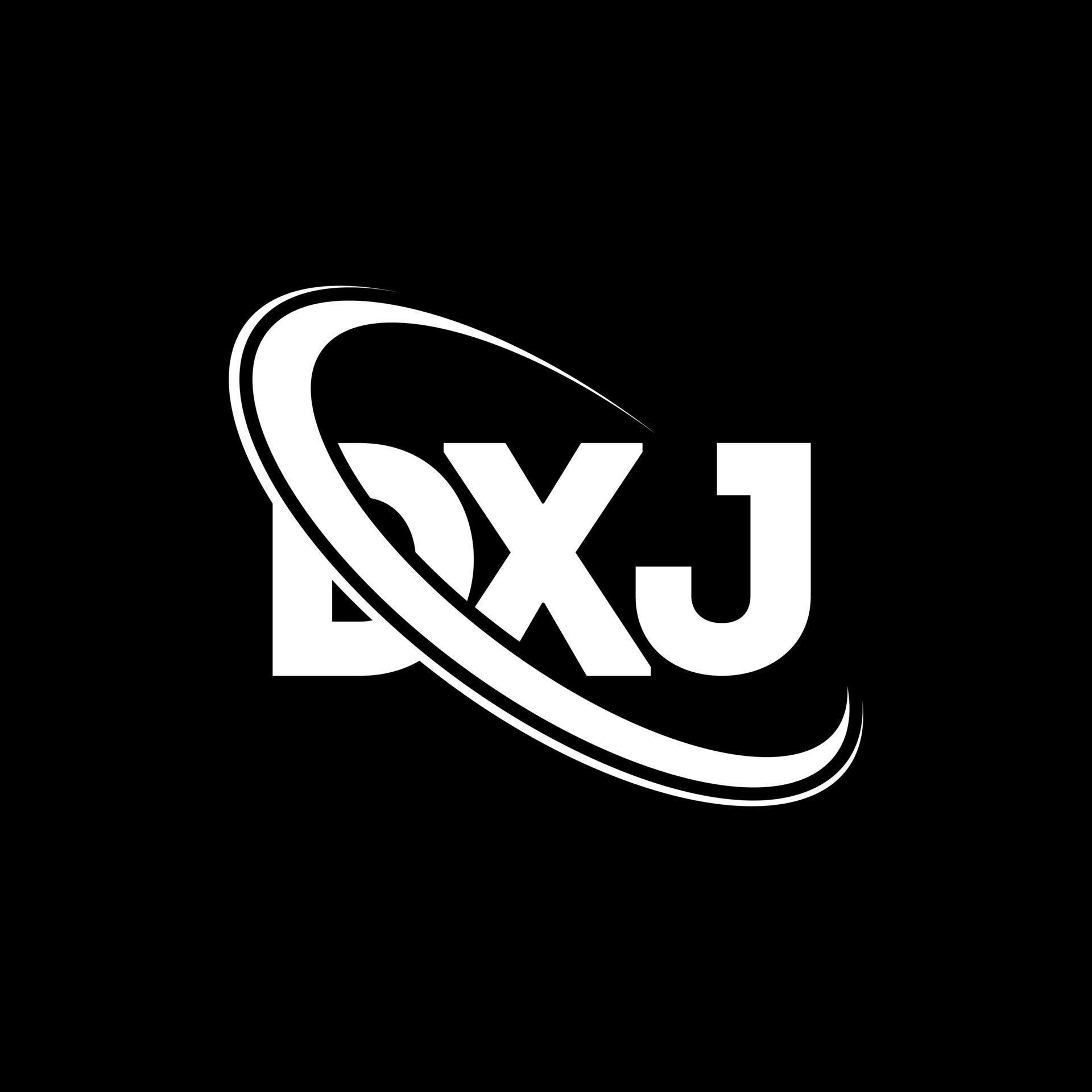 logotipo de dxj. letra dxj. diseño del logotipo de la letra dxj. logotipo de iniciales dxj ...