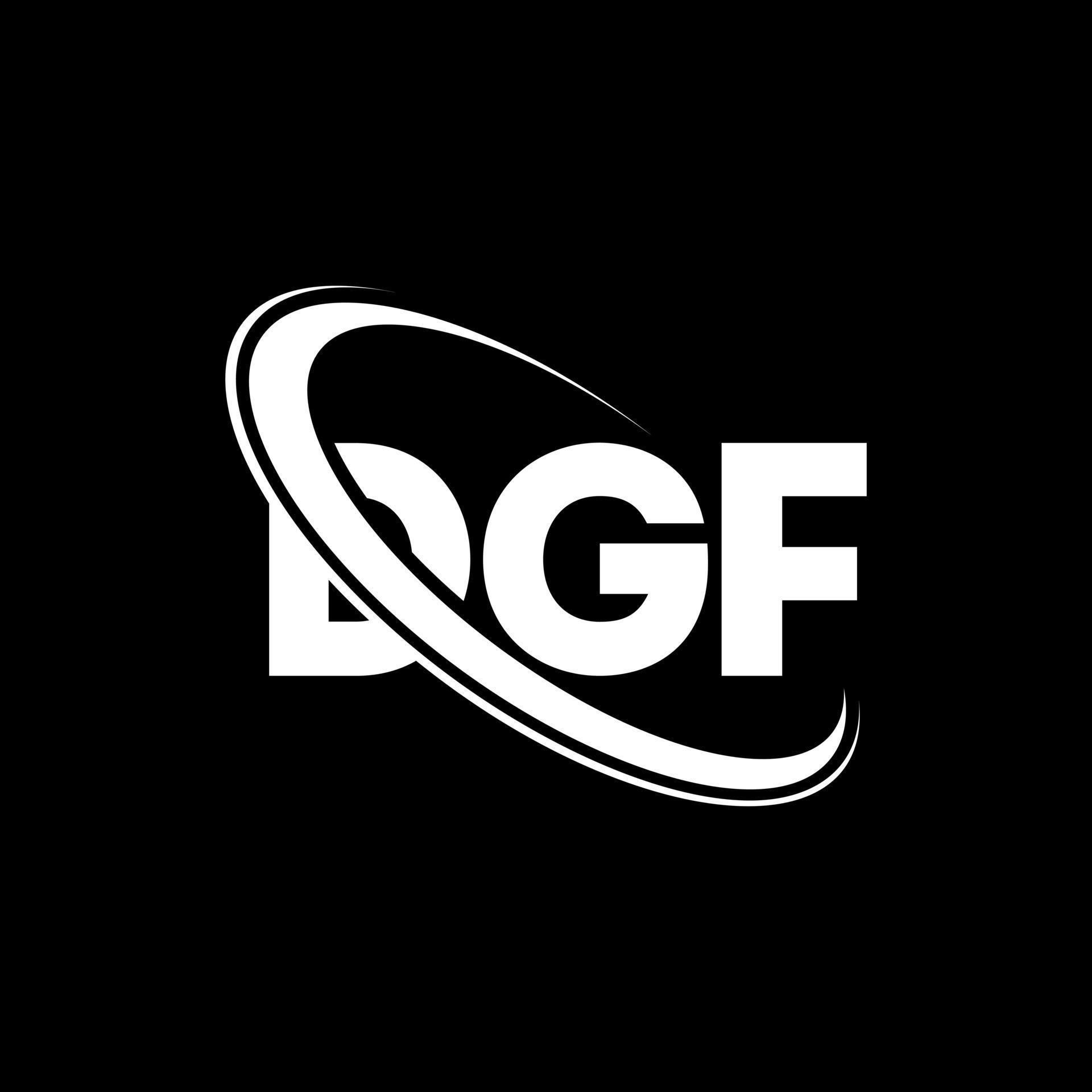 DGF logo. DGF letter. DGF letter logo design. Initials DGF logo linked with circle and uppercase ...