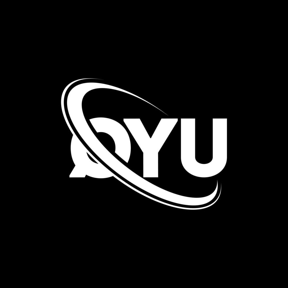 QYU logo. QYU letter. QYU letter logo design. Initials QYU logo linked with circle and uppercase ...