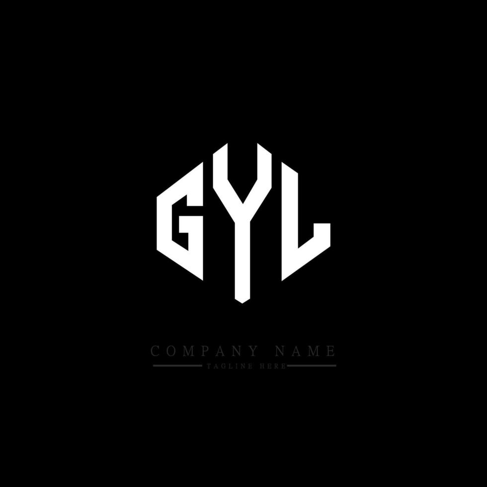 GYL letter logo design with polygon shape. GYL polygon and cube shape logo design. GYL hexagon ...