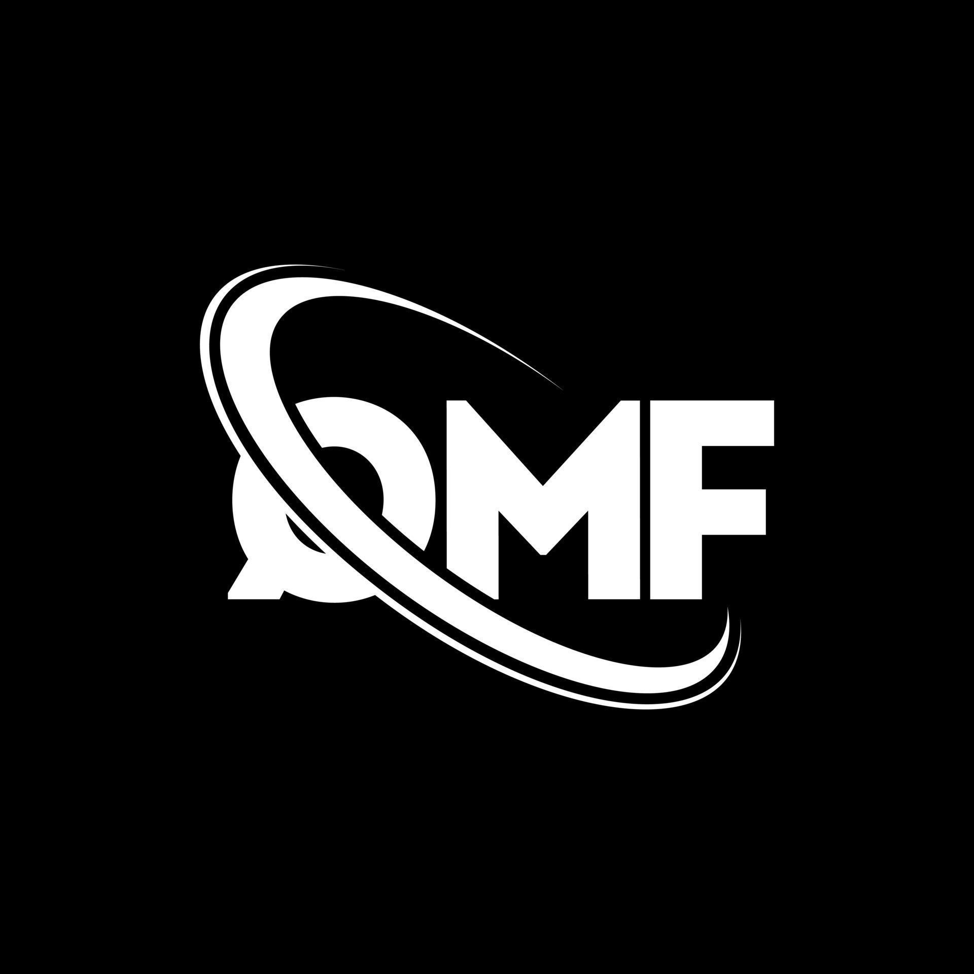 QMF logo. QMF letter. QMF letter logo design. Initials QMF logo linked with circle and uppercase ...