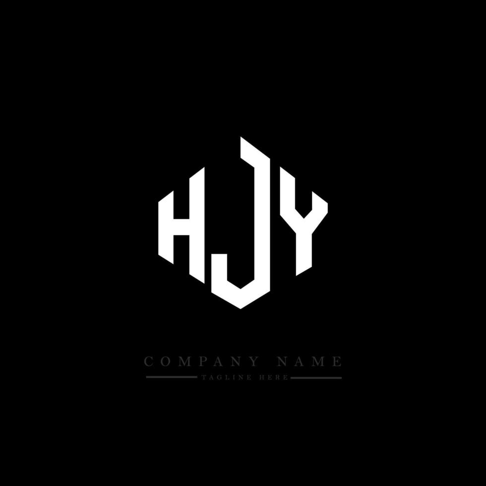 diseño de logotipo de letra hjy con forma de polígono. diseño de logotipo en forma de cubo y ...