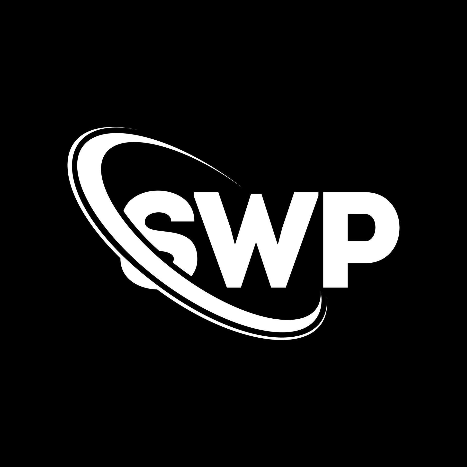 SWP logo. SWP letter. SWP letter logo design. Initials SWP logo linked with circle and uppercase ...