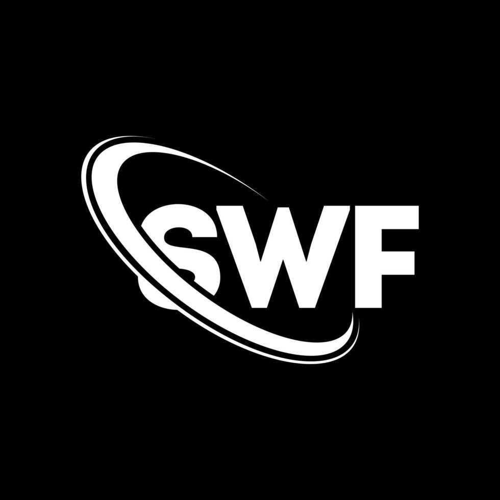 SWF logo. SWF letter. SWF letter logo design. Initials SWF logo linked with circle and uppercase ...