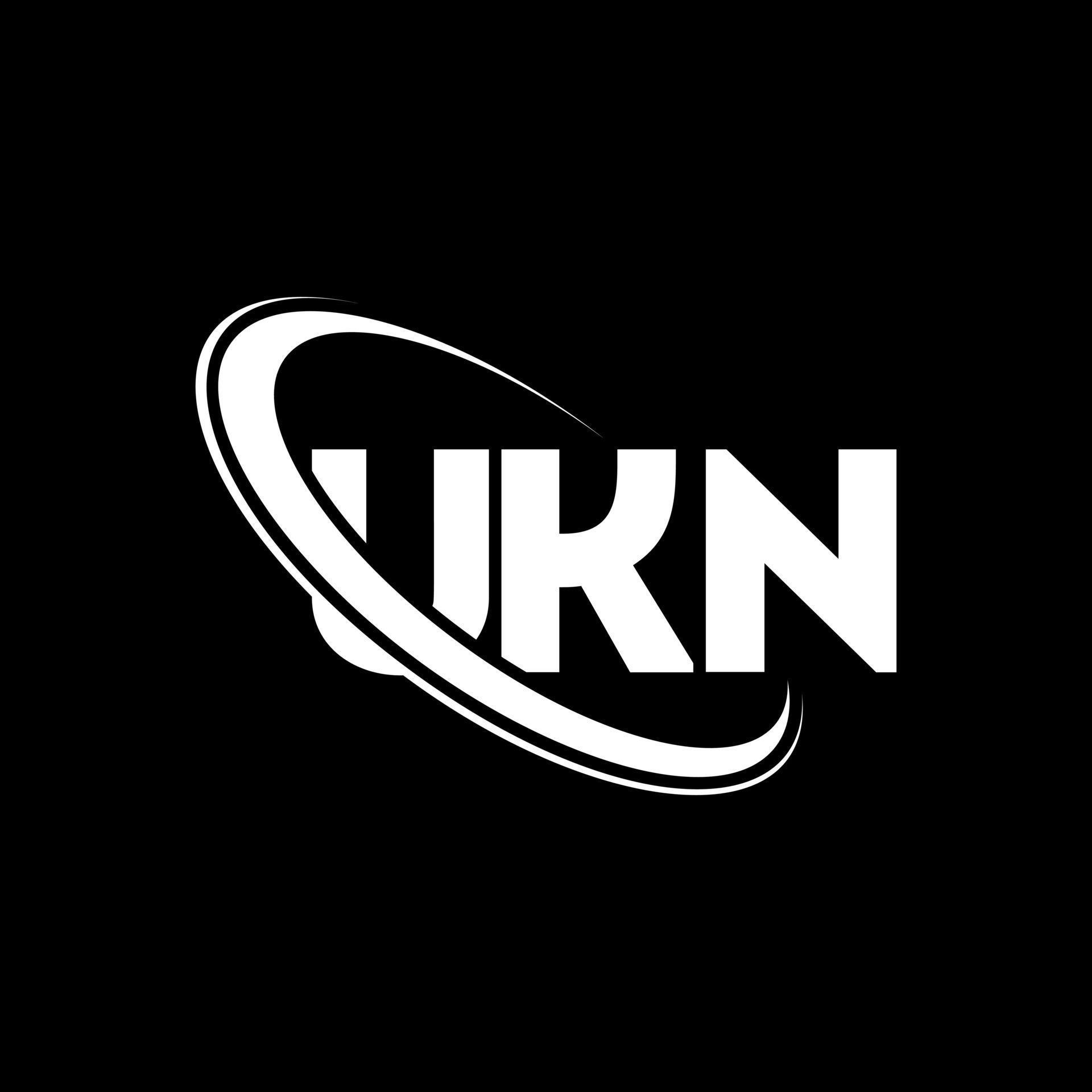 UKN logo. UKN letter. UKN letter logo design. Initials UKN logo linked with circle and uppercase ...