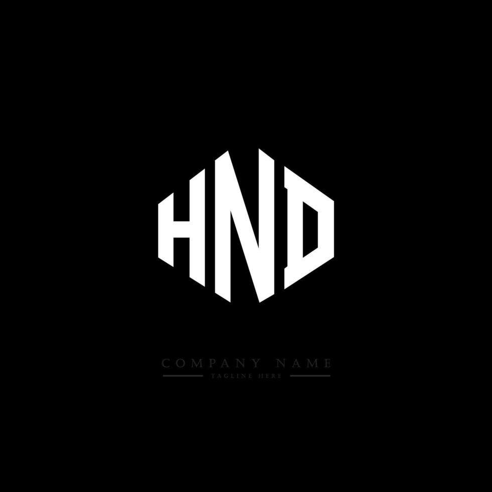 diseño de logotipo de letra hnd con forma de polígono. Diseño de logotipo en forma de polígono y ...