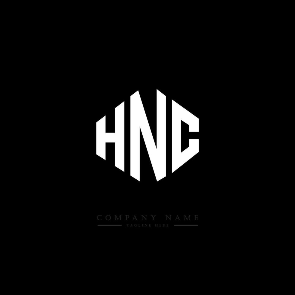 HNC letter logo design with polygon shape. HNC polygon and cube shape logo design. HNC hexagon ...