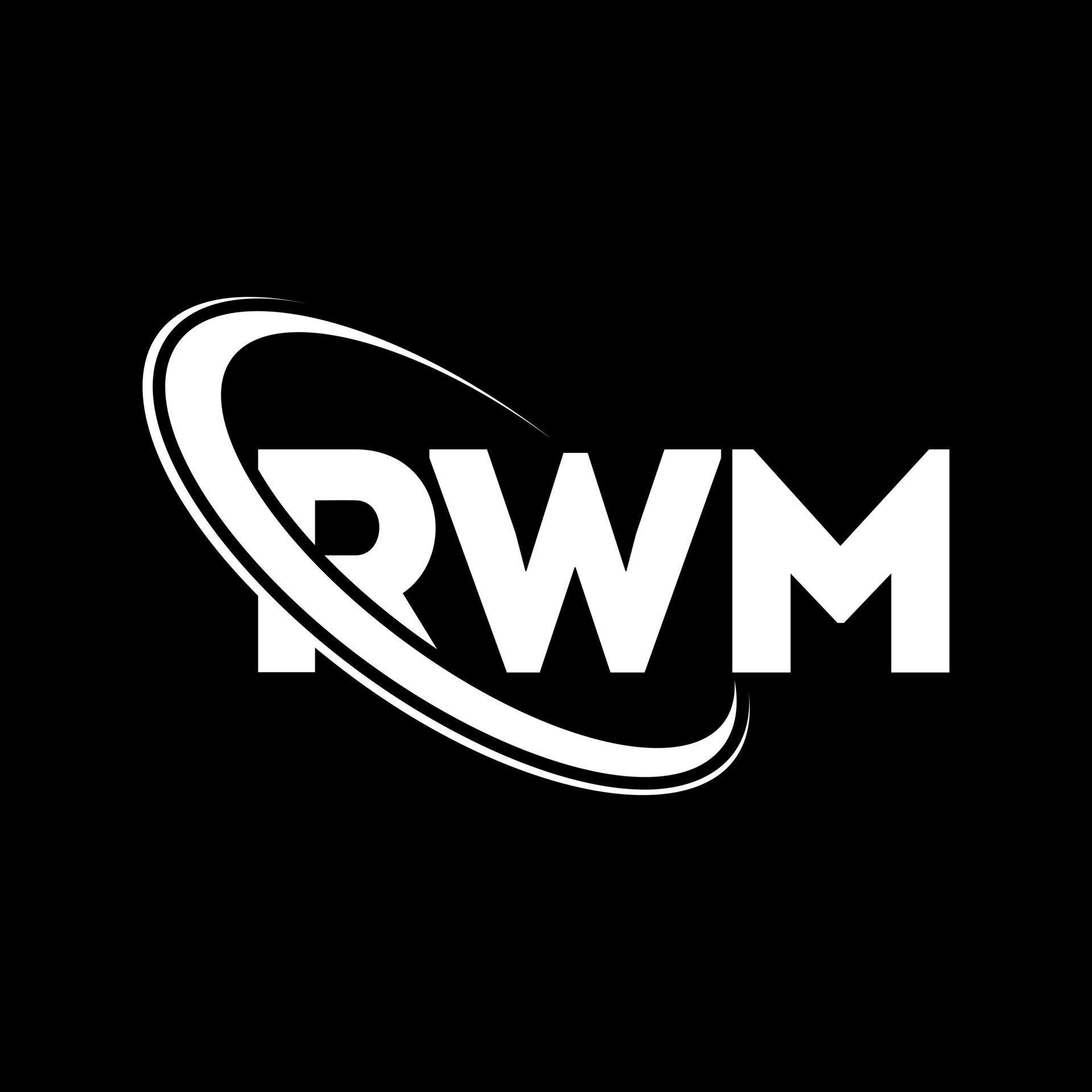 logotipo de rwm. letra rwm. diseño del logotipo de la letra rwm. logotipo de iniciales rwm ...