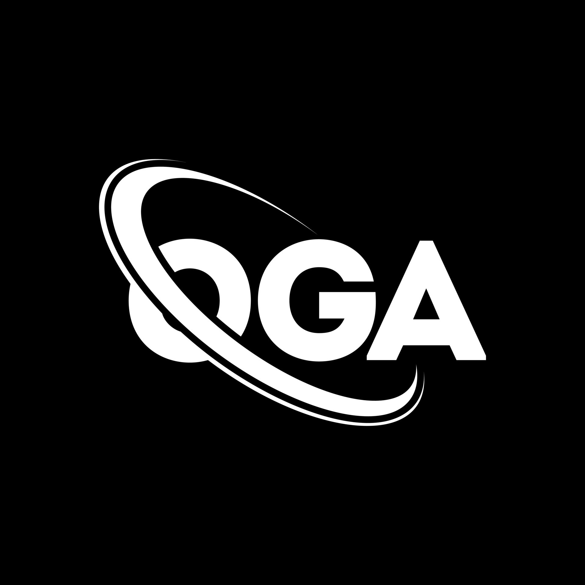 logotipo de oga. carta oga. diseño del logotipo de la letra oga. logotipo de iniciales oga ...
