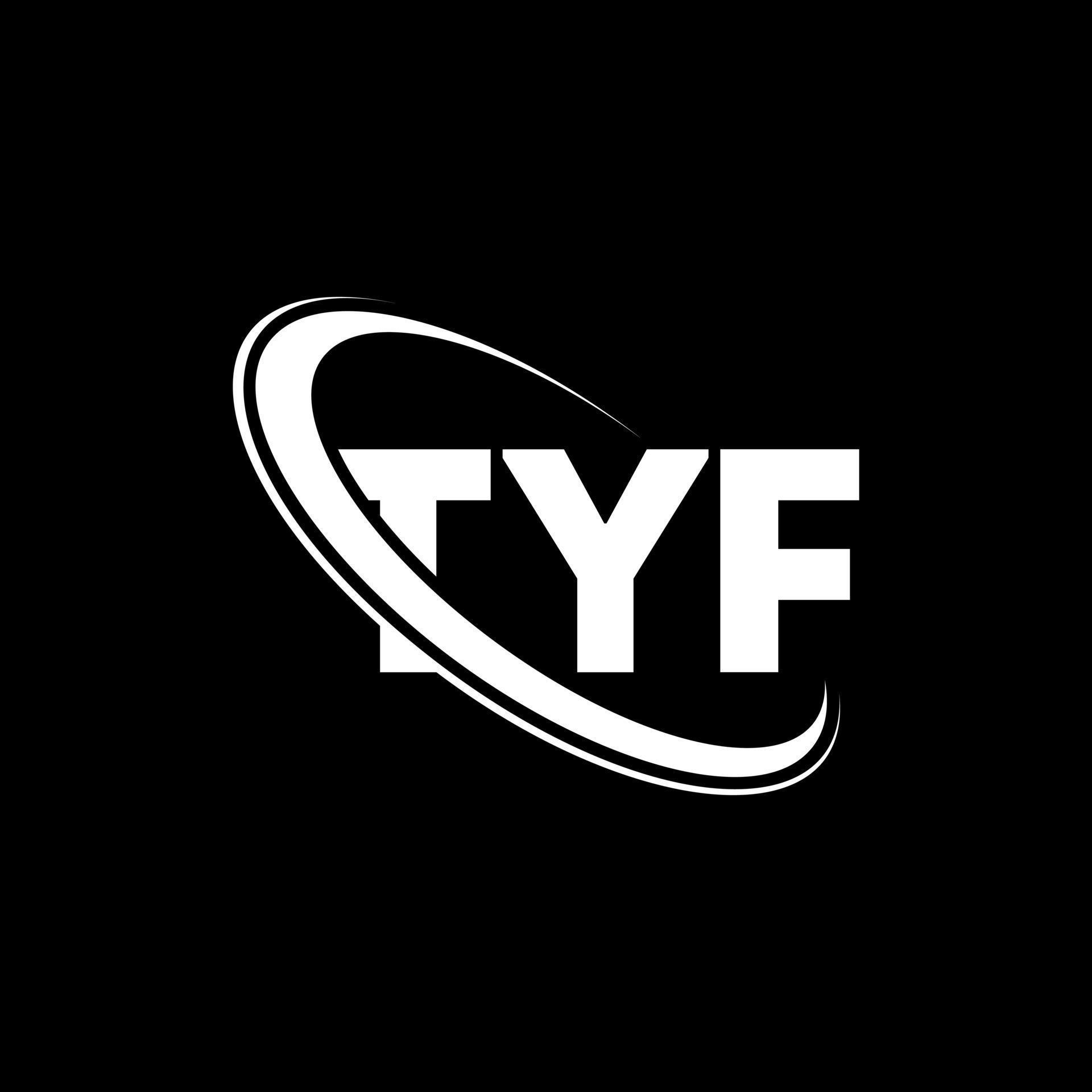 TYF logo. TYF letter. TYF letter logo design. Initials TYF logo linked with circle and uppercase ...