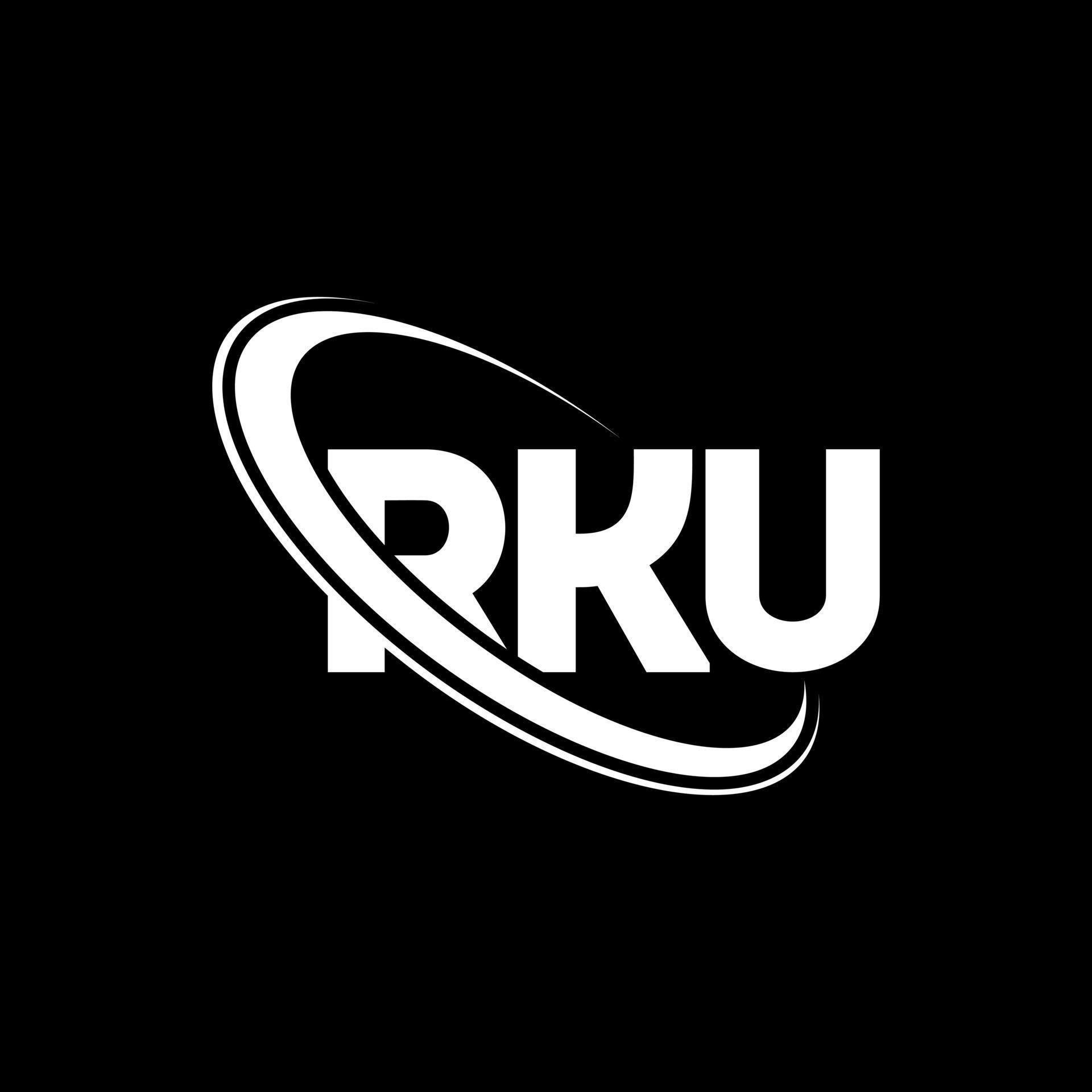 RKU logo. RKU letter. RKU letter logo design. Initials RKU logo linked with circle and uppercase ...