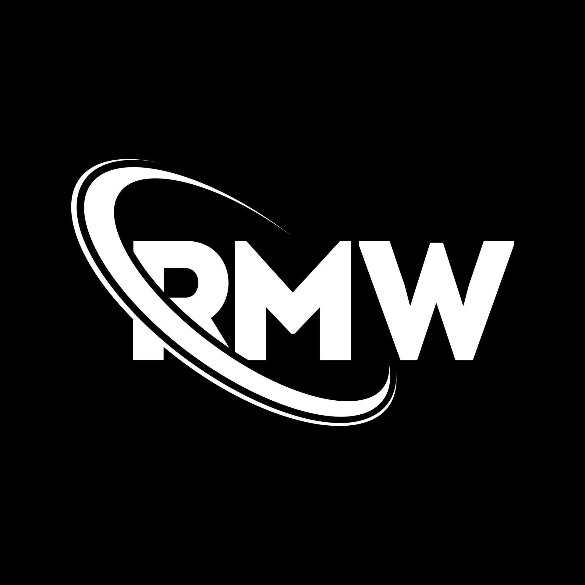 logotipo de rmw. letra rmw. diseño del logotipo de la letra rmw. logotipo de iniciales rmw ...