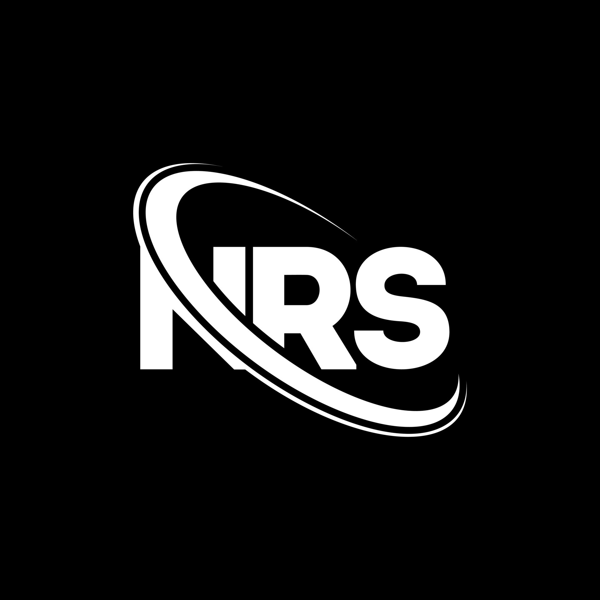 logotipo de nrs. carta nrs. diseño del logotipo de la letra nrs. logotipo de iniciales nrs ...