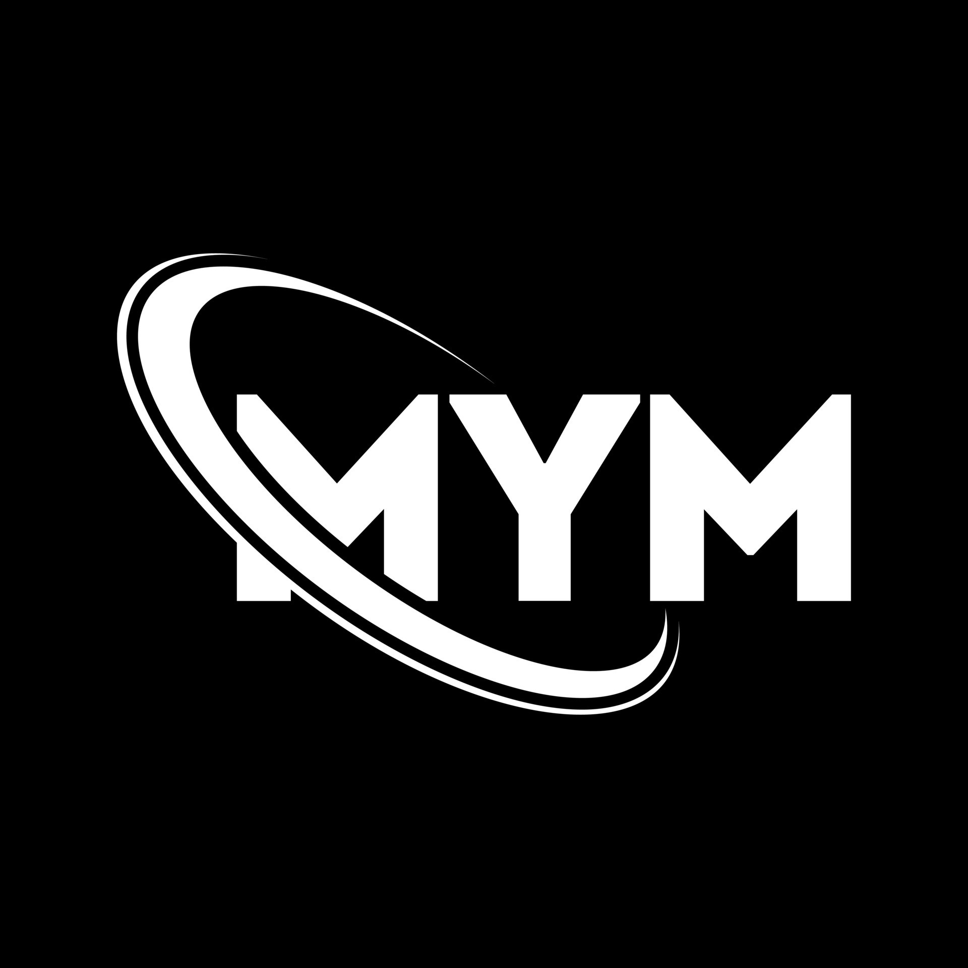 logotipo de mym. mi carta diseño del logotipo de la letra mym. logotipo de las iniciales mym ...