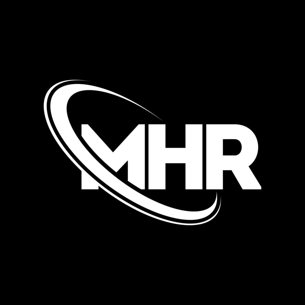 logotipo mhr. letra mhr. diseño del logotipo de la letra mhr. logotipo de las iniciales mhr ...