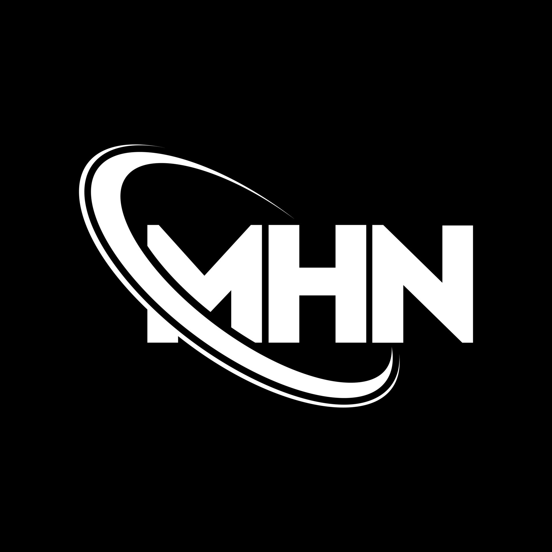 logotipo mhn letra mhn. diseño del logotipo de la letra mhn. logotipo de las iniciales mhn ...