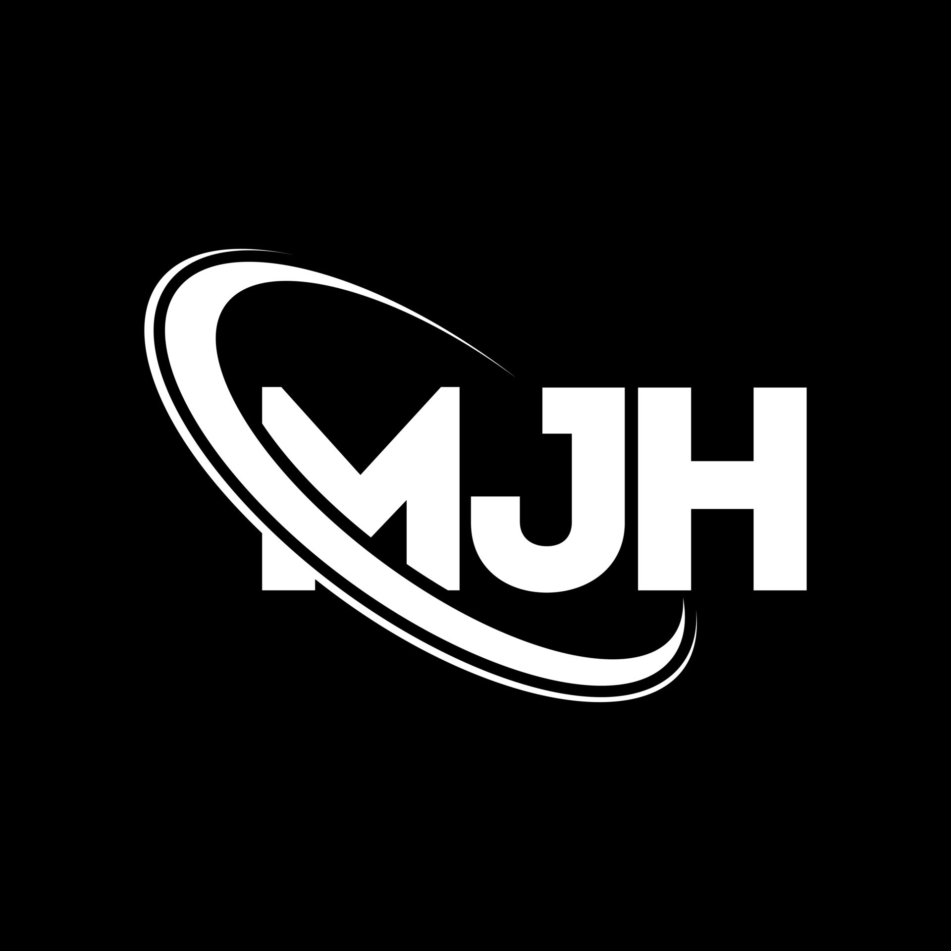 logotipo mjh. letra mjh. diseño del logotipo de la letra mjh. logotipo de las iniciales mjh ...