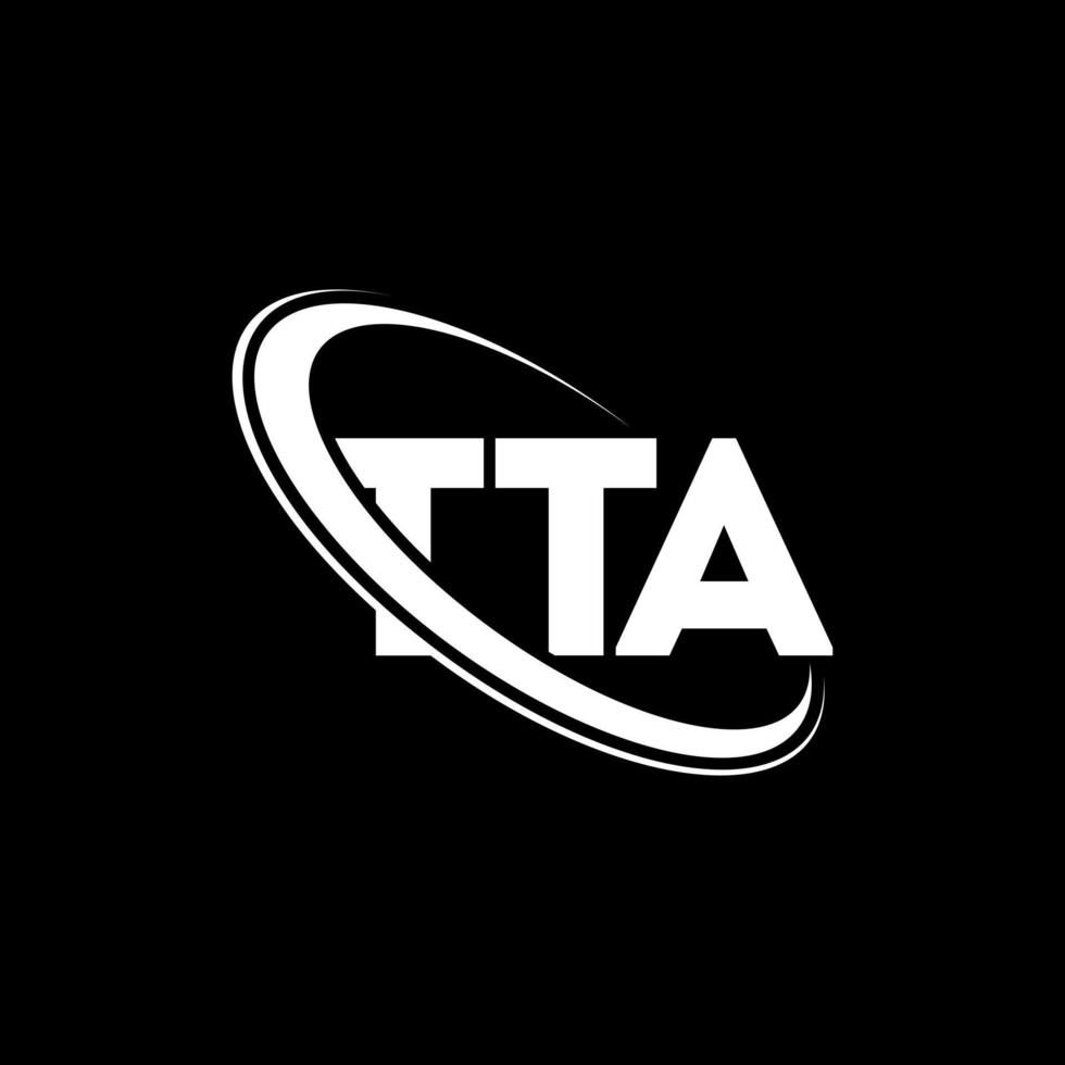 TTA logo. TTA letter. TTA letter logo design. Initials TTA logo linked with circle and uppercase ...