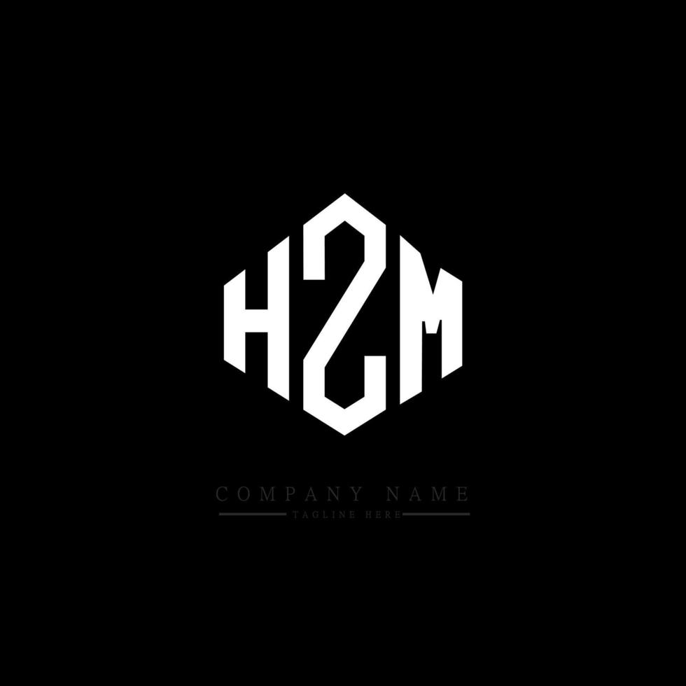HZM letter logo design with polygon shape. HZM polygon and cube shape logo design. HZM hexagon ...