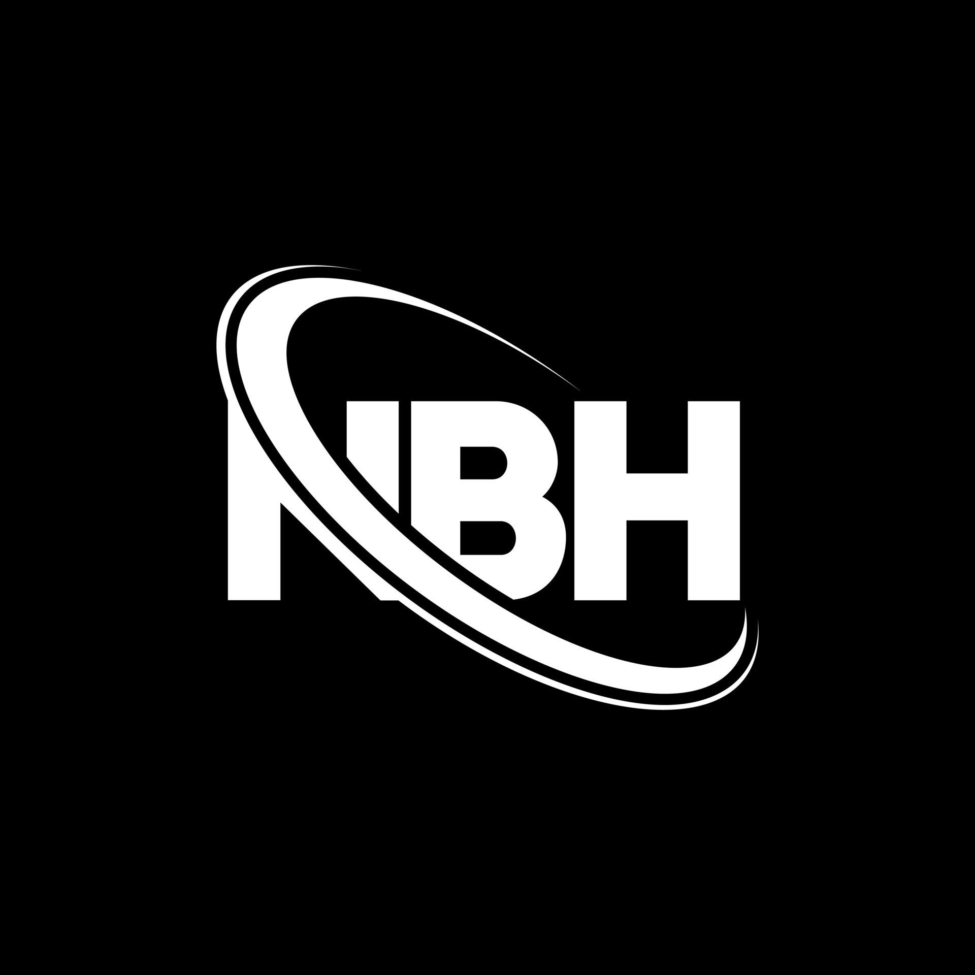 logotipo de nbh. carta nbh. diseño del logotipo de la letra nbh. logotipo de iniciales nbh ...
