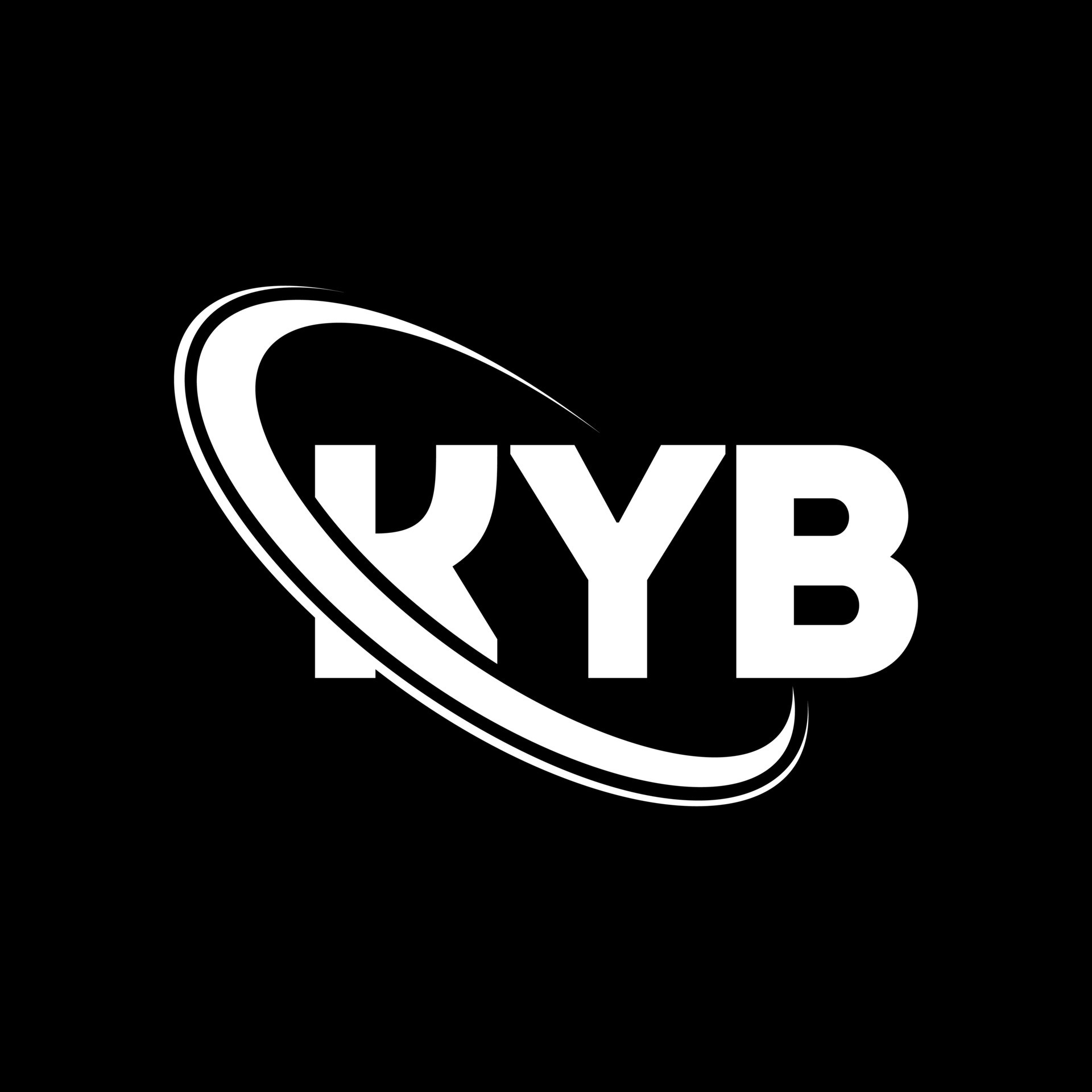 KYB logo. KYB letter. KYB letter logo design. Initials KYB logo linked with circle and uppercase ...