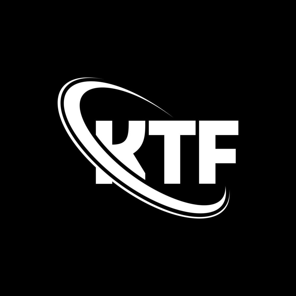 logotipo de ktf. carta ktf. diseño del logotipo de la letra ktf. logotipo de ktf de iniciales ...