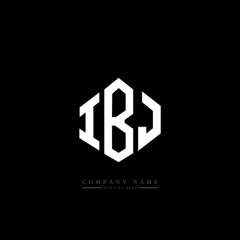 IBJ letter logo design with polygon shape. IBJ polygon and cube shape logo design. IBJ hexagon ...