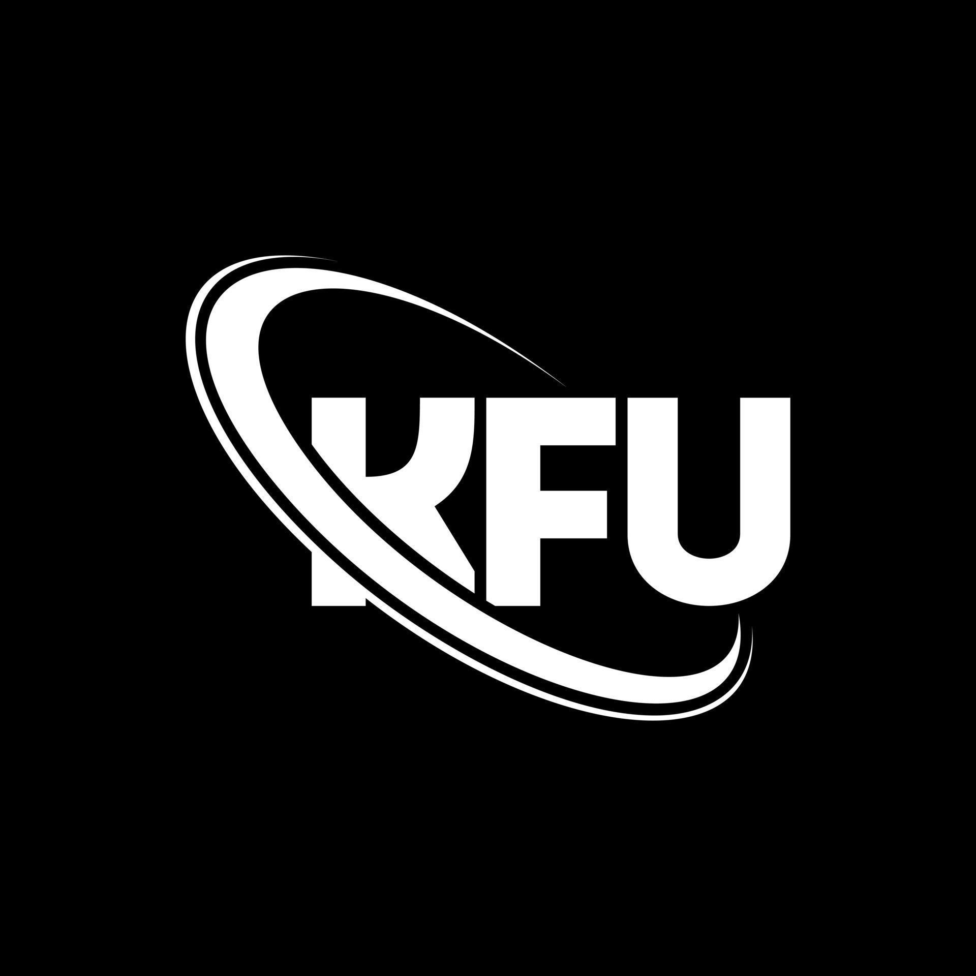 KFU logo. KFU letter. KFU letter logo design. Initials KFU logo linked with circle and uppercase ...