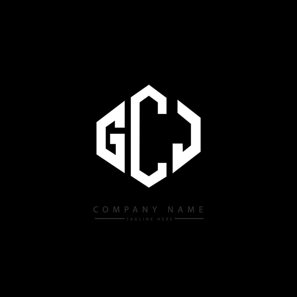 diseño de logotipo de letra gcj con forma de polígono. gcj polígono y diseño de logotipo en ...