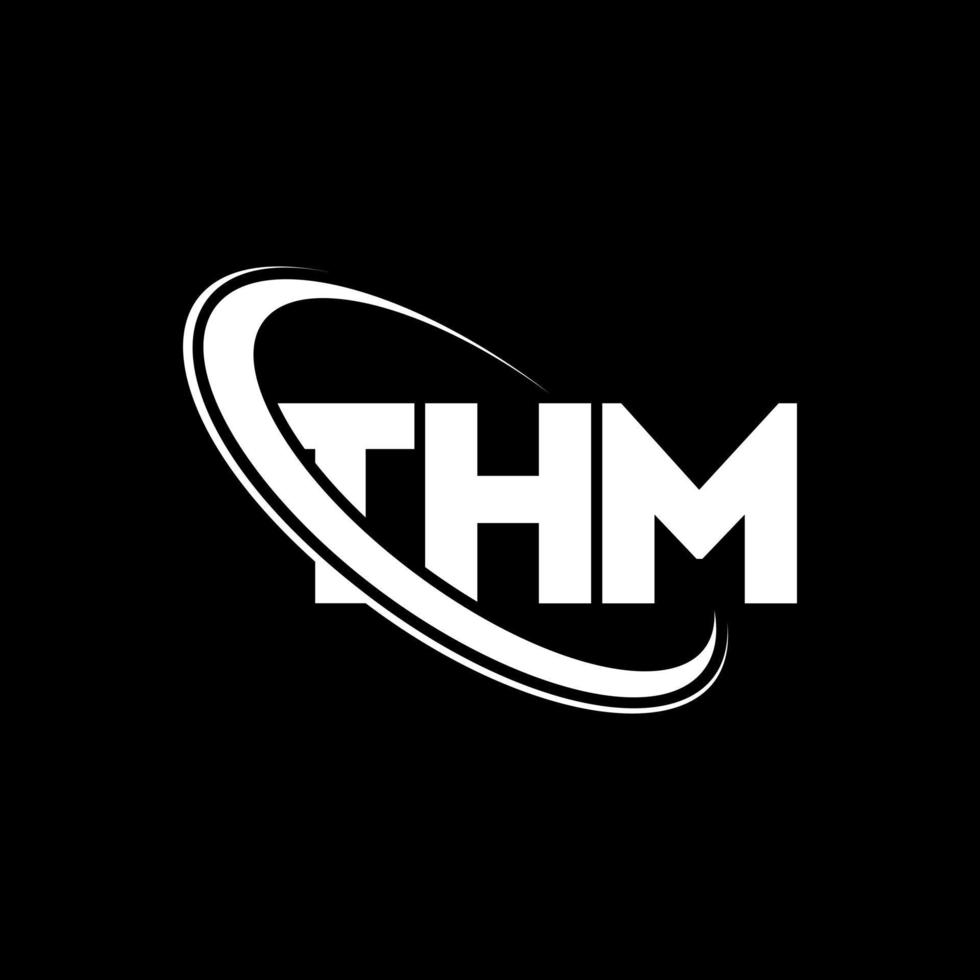 logotipo de thm. esa carta. diseño del logotipo de la letra thm. logotipo de las iniciales thm ...